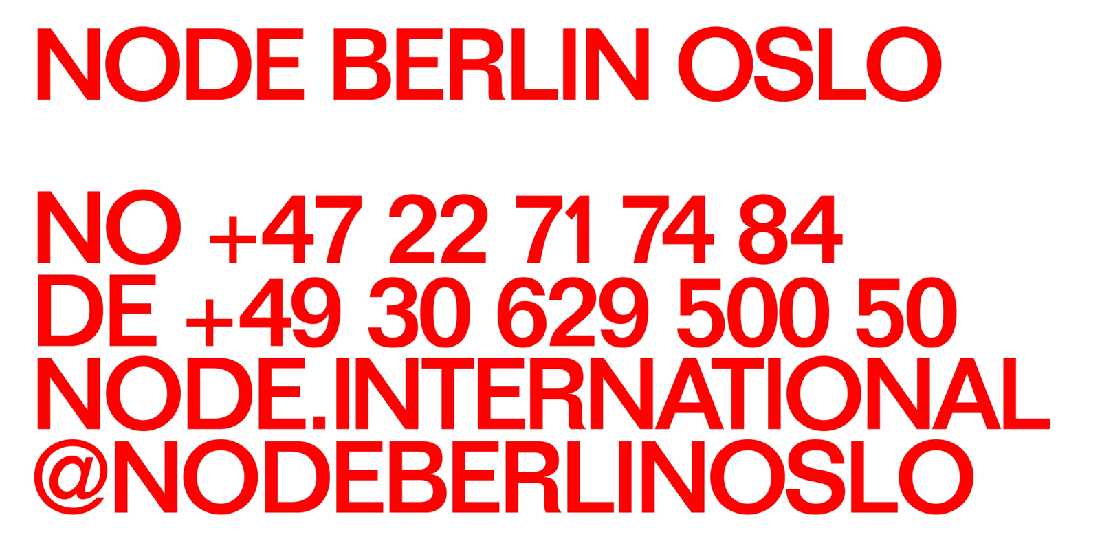 NODE Berlin Oslo
