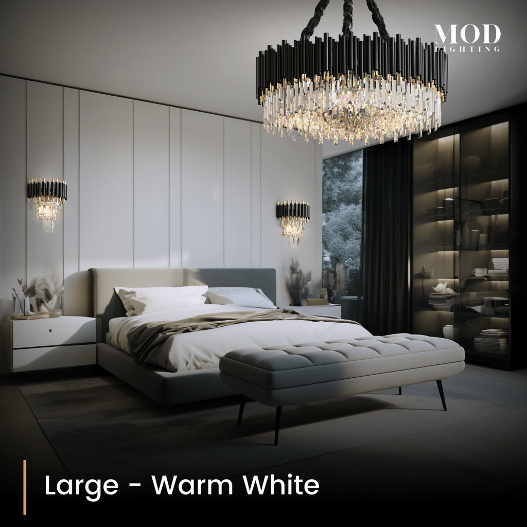 Modern Black Crystal, LED Luxury Chandelier | Obsidian | MOD Lighting ...