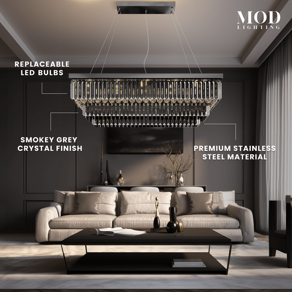 Modern Black Crystal, LED Luxury Chandelier | Umbra | MOD Lighting - MOD Lighting