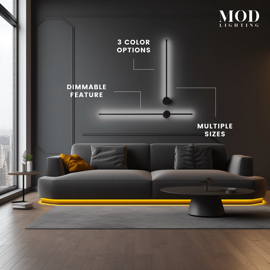 Minimalistic Black Aluminium, LED Wall Light | Cadel | MOD Lighting ...