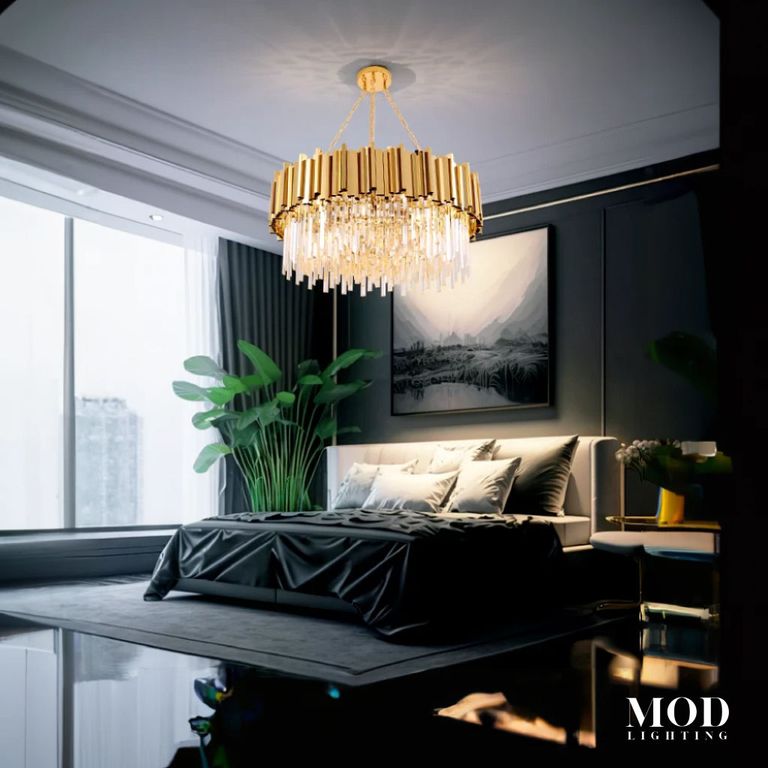 Modern Gold Crystal, LED Luxury Chandelier | Athena | MOD Lighting ...