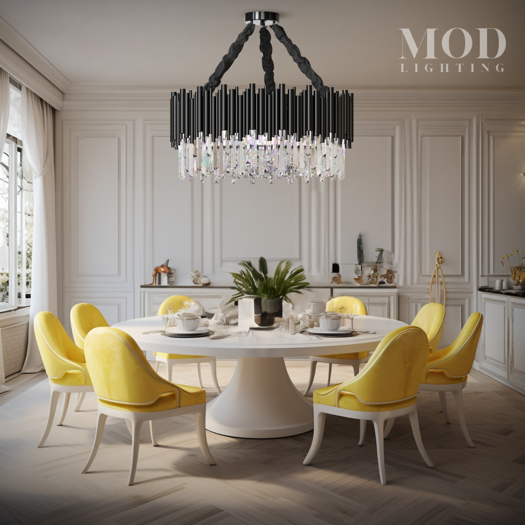 How to Hang a Chandelier at the Perfect Height Over a Dining Table ...