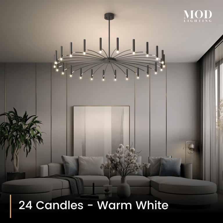 Contemporary Black Metal, LED Chandelier | Kendall | MOD Lighting - MOD LIGHTING