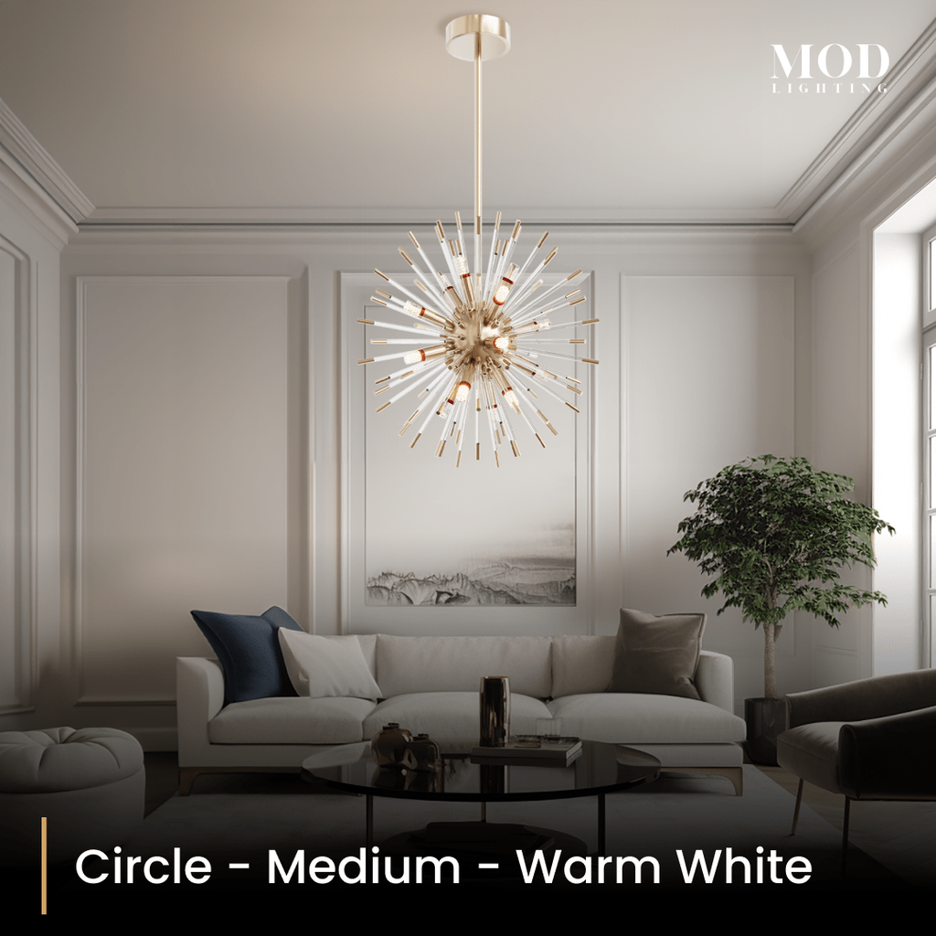 Modern Gold, LED Luxury Chandelier | Pixie | MOD Lighting - MOD LIGHTING