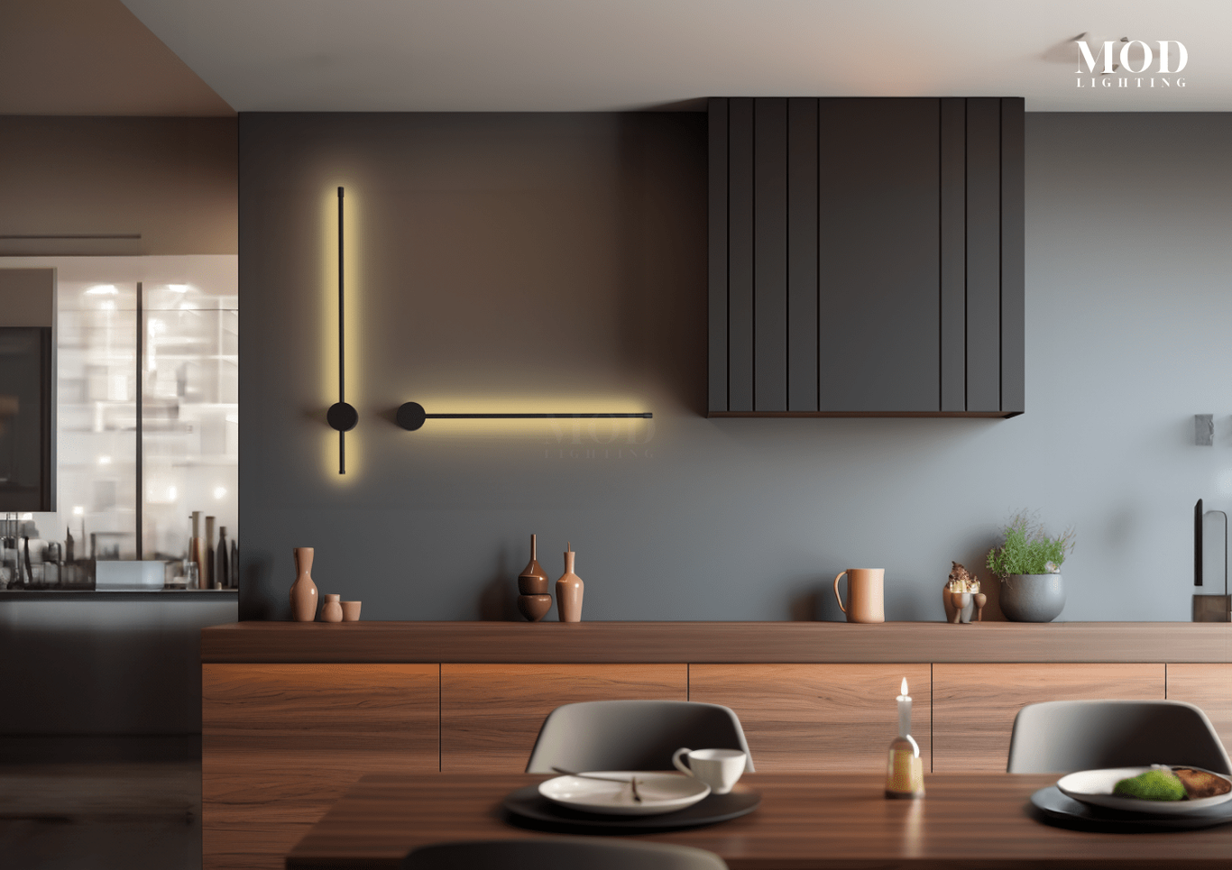 Minimalistic Black Aluminium, LED Wall Light | Cadel | MOD Lighting ...