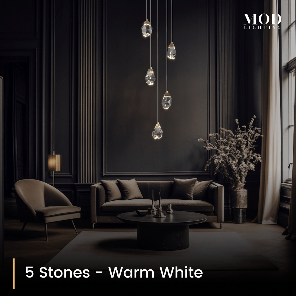 Modern Gold Crystal, LED Luxury Chandelier | Hailstone | MOD Lighting ...