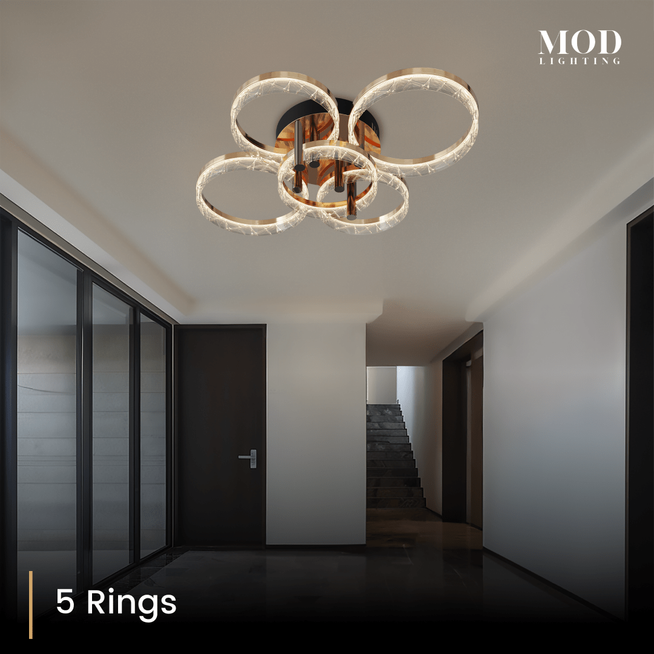 Modern Gold & Pearl Black, LED Elegant Ceiling Light | Clara | MOD ...