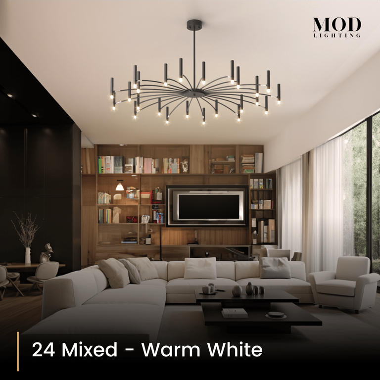 Contemporary Black Metal, LED Chandelier | Kendall | MOD Lighting - MOD LIGHTING