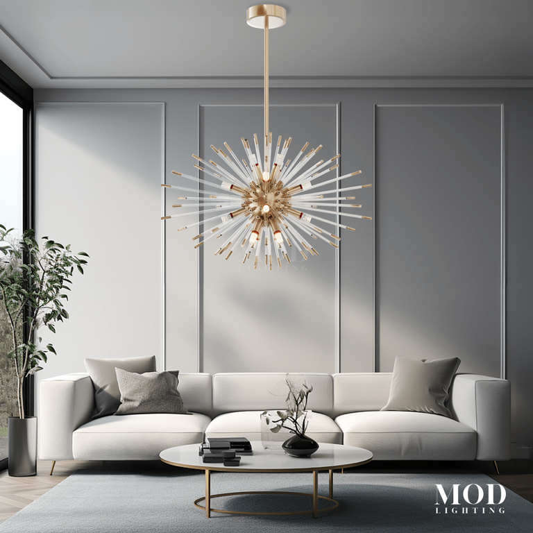 Modern Gold, LED Luxury Chandelier | Pixie | MOD Lighting - MOD LIGHTING