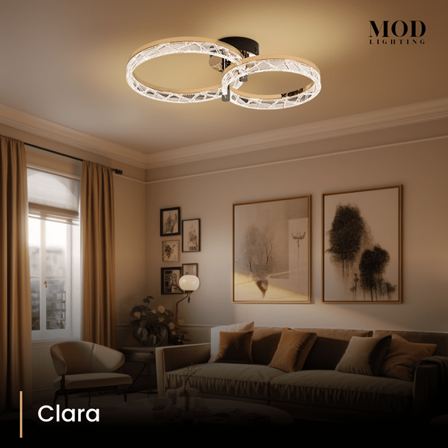 Modern Gold & Pearl Black, LED Elegant Ceiling Light | Clara | MOD ...
