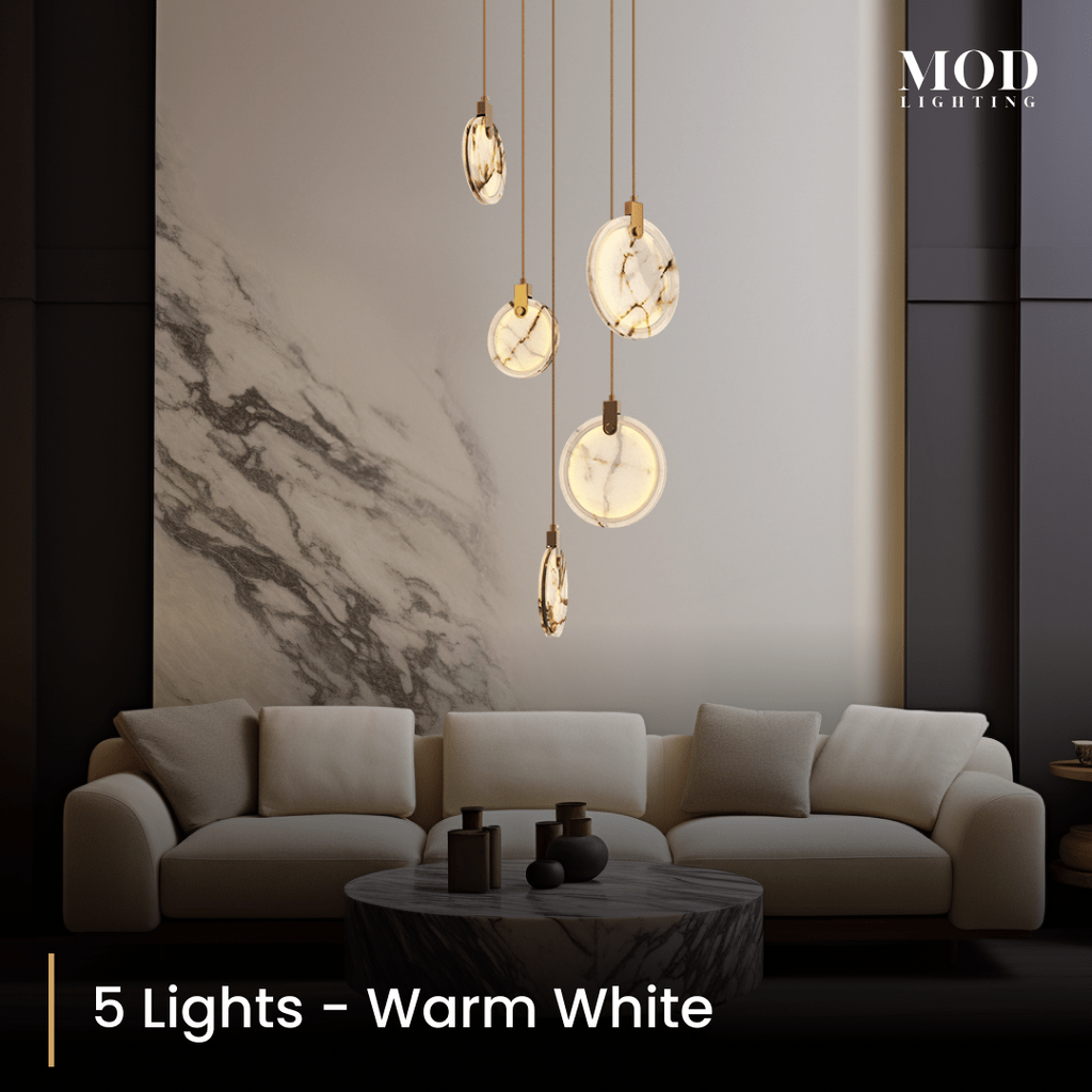 Modern Marble, LED Staircase Chandelier | Marble | MOD Lighting - MOD ...