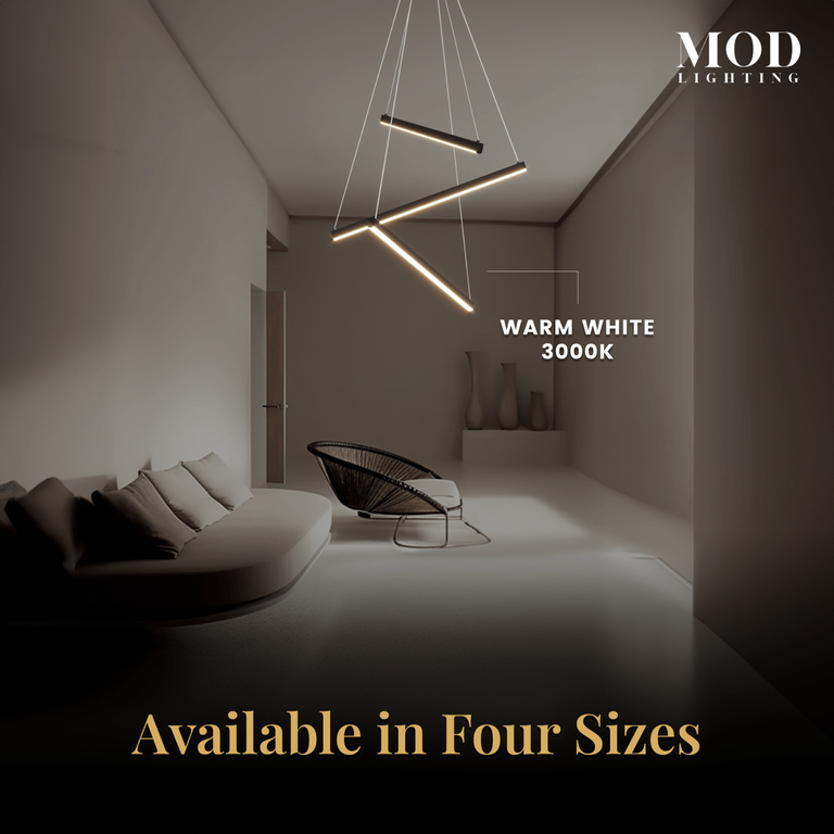 Modern Black Aluminium, LED Staircase Chandelier | Finn | MOD Lighting ...