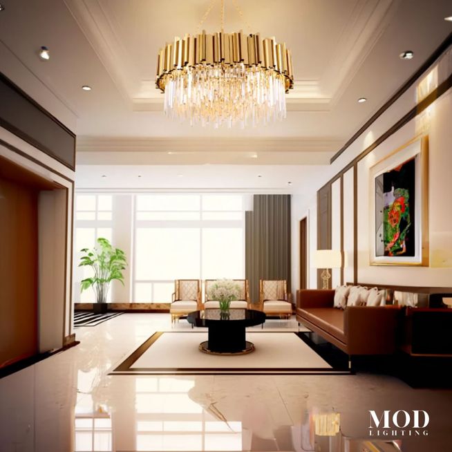 Modern Gold Crystal, LED Luxury Chandelier | Athena | MOD Lighting ...
