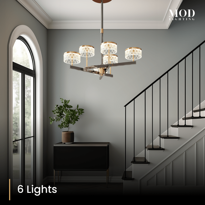Modern Polished Aluminum, LED Luxury Chandelier | Emma | MOD Lighting ...
