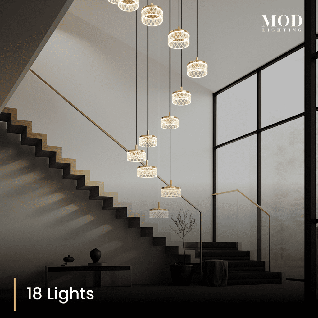 Emma: Modern Stairwell Chandelier | MOD LIGHTING - MOD Lighting