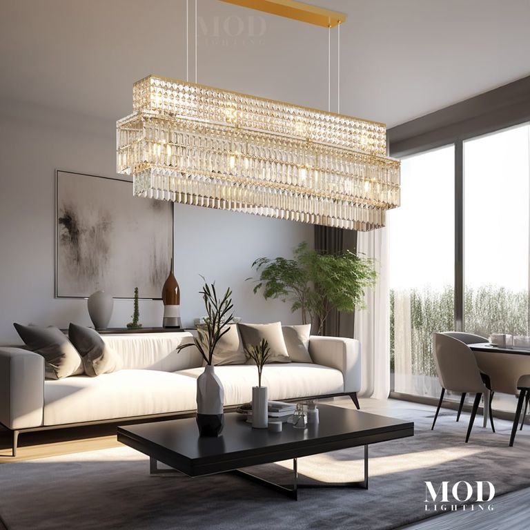 Modern Chrome & Gold, LED Chandelier | Krystal | MOD Lighting - MOD ...