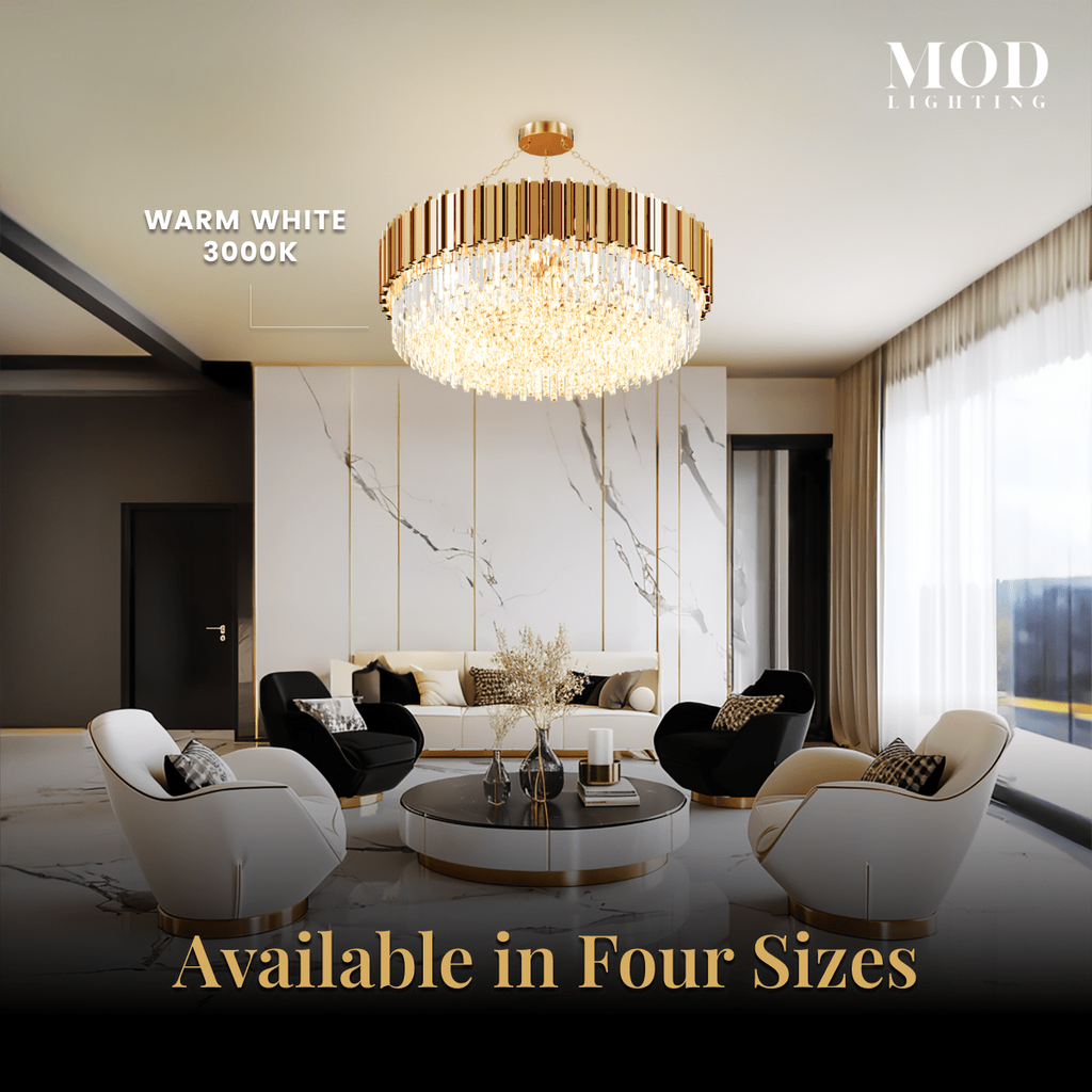 Athena Luxury Gold Crystal Chandelier | MOD LIGHTING - MOD Lighting