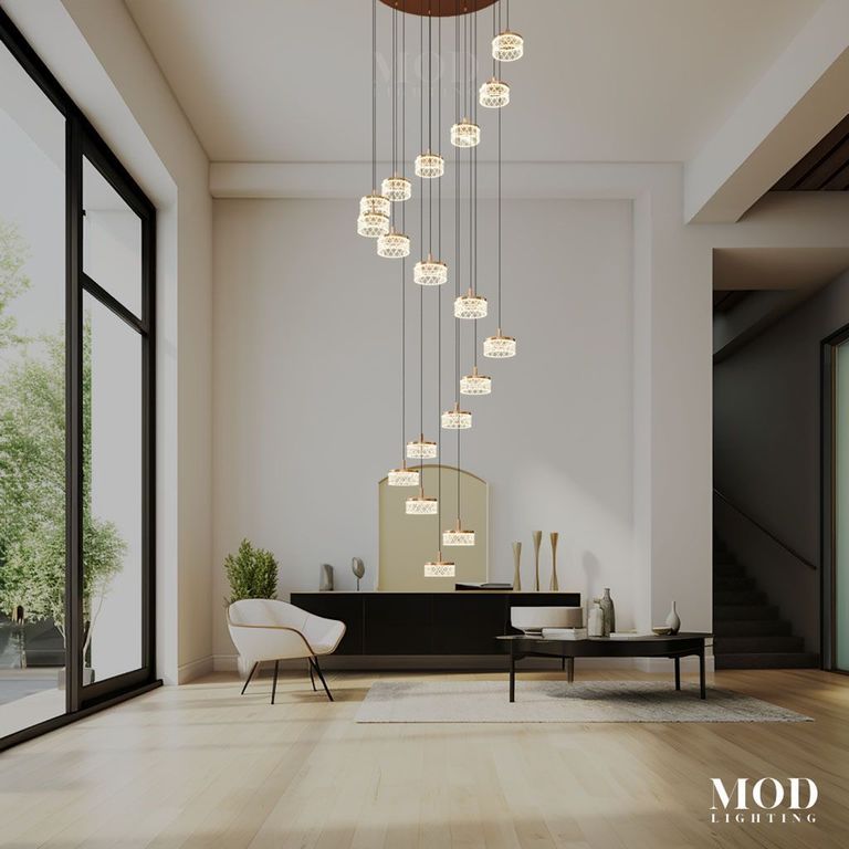 Emma: Modern Stairwell Chandelier | MOD LIGHTING - MOD LIGHTING