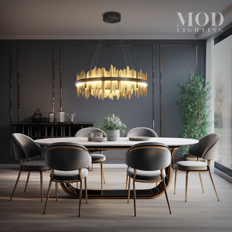 How to Hang a Chandelier at the Perfect Height Over a Dining Table ...