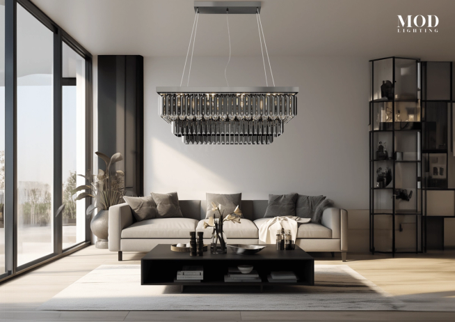 Modern Black Crystal, LED Luxury Chandelier | Umbra | MOD Lighting - MOD Lighting