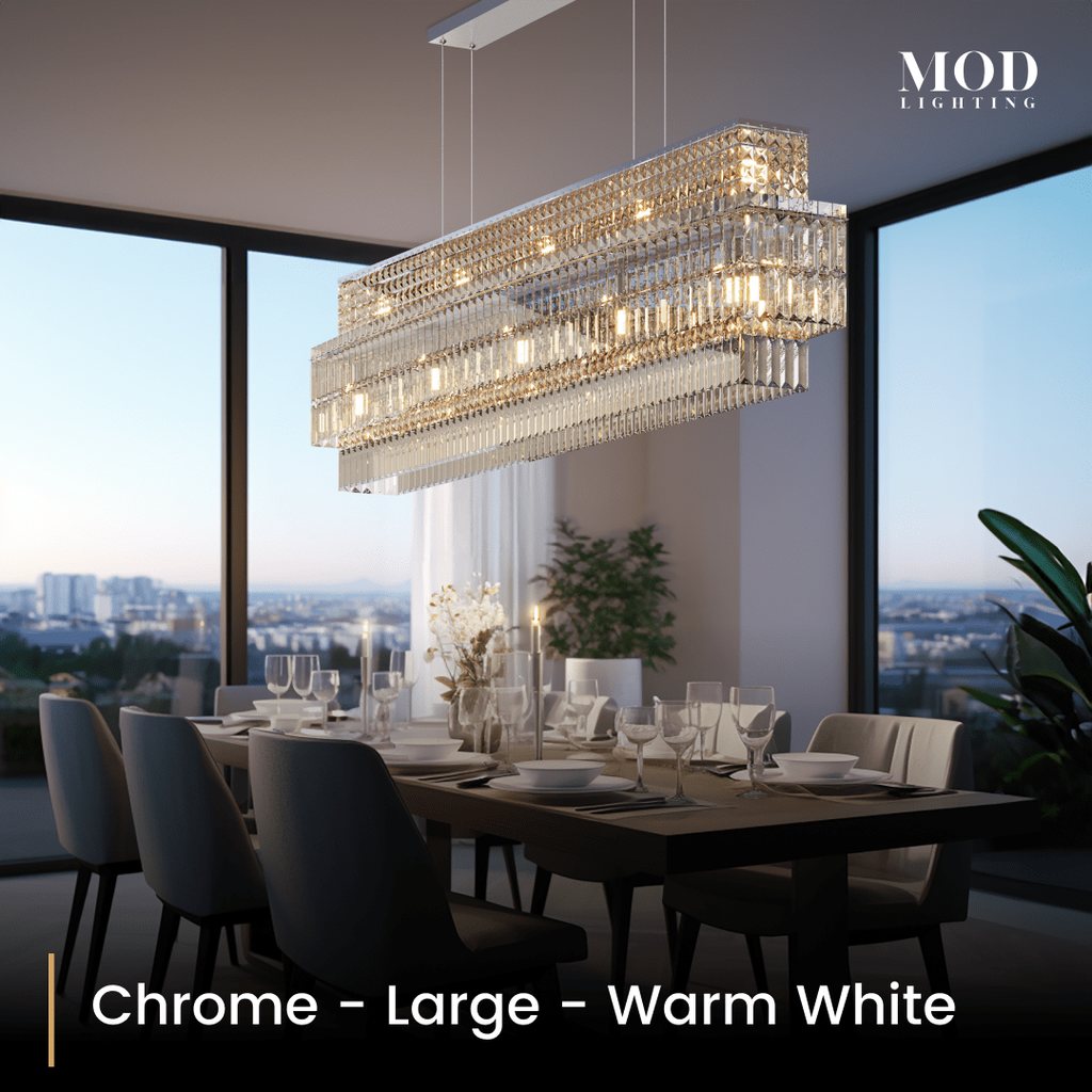 Modern Chrome & Gold, LED Chandelier | Krystal | MOD Lighting - MOD ...