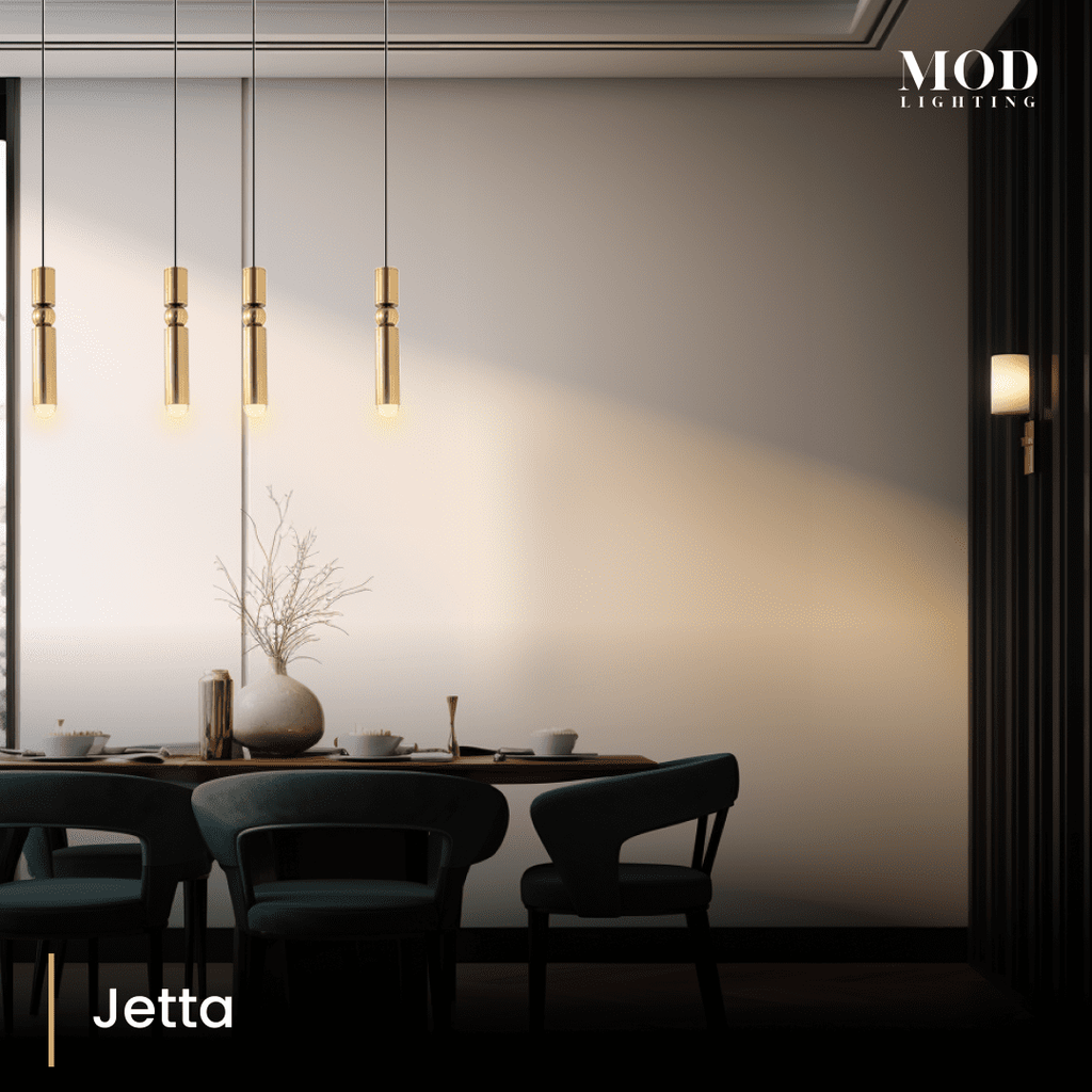 Modern Gold & Crystal , LED Pendant Light | Jetta | MOD Lighting - MOD Lighting