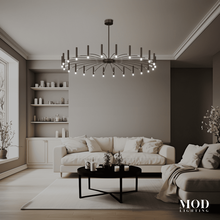 Contemporary Black Metal, LED Chandelier | Kendall | MOD Lighting - MOD LIGHTING