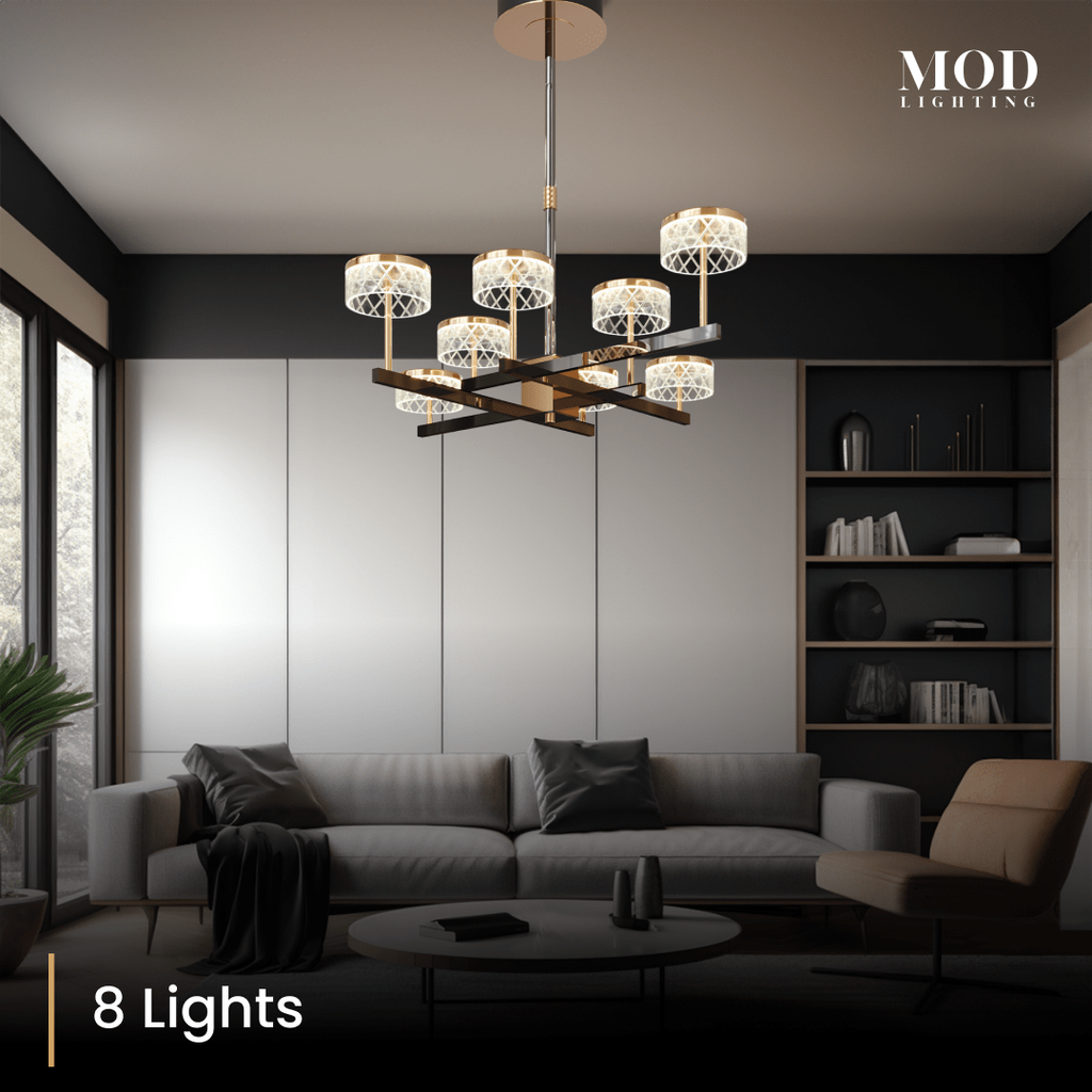 Modern Polished Aluminum, LED Luxury Chandelier | Emma | MOD Lighting ...