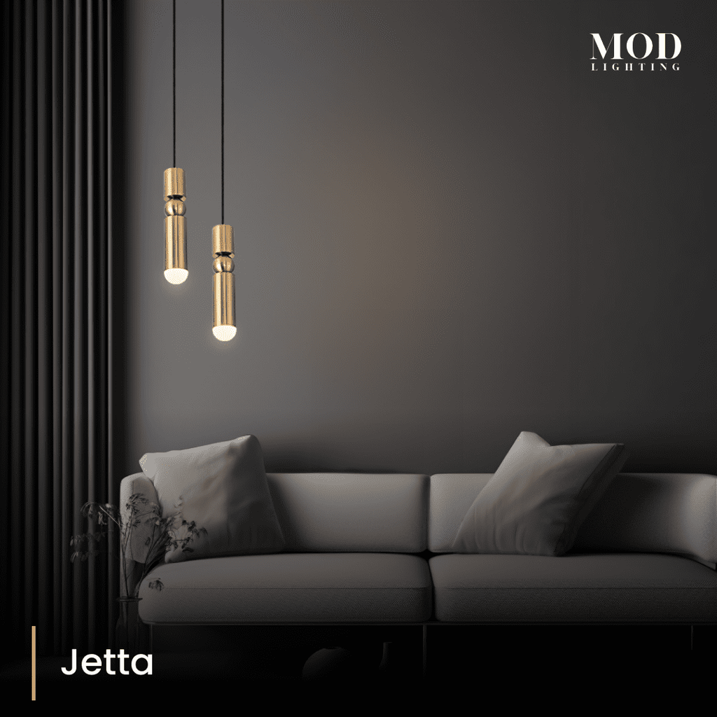Modern Gold & Crystal , LED Pendant Light | Jetta | MOD Lighting - MOD LIGHTING