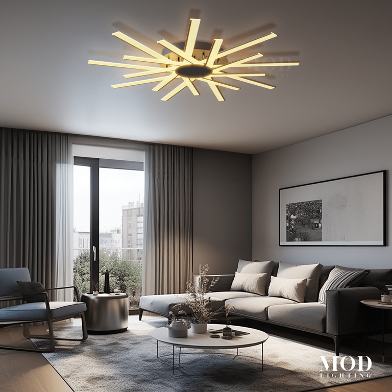 Modern Nordic Black Iron & Aluminum, LED Luxury Chandelier | Hailey ...