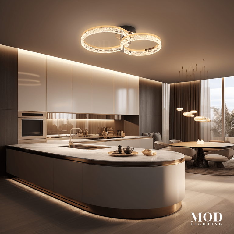 Modern Gold & Pearl Black, LED Elegant Ceiling Light | Clara | MOD ...