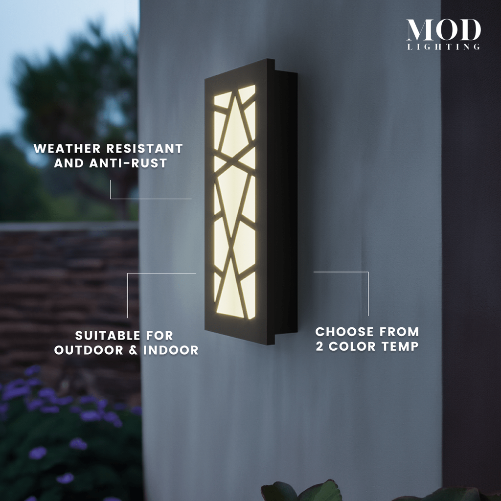 Contemporary Black Aluminum, LED Waterproof Wall Light | Harper | MOD ...