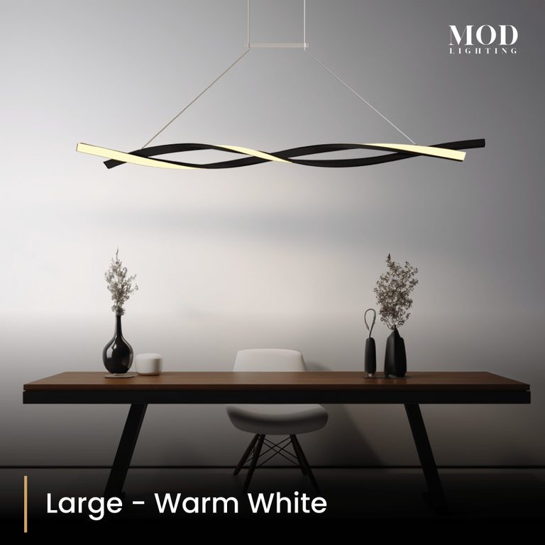 Modern Minimalistic Matte Black Iron & Aluminum, LED Pendant Light ...