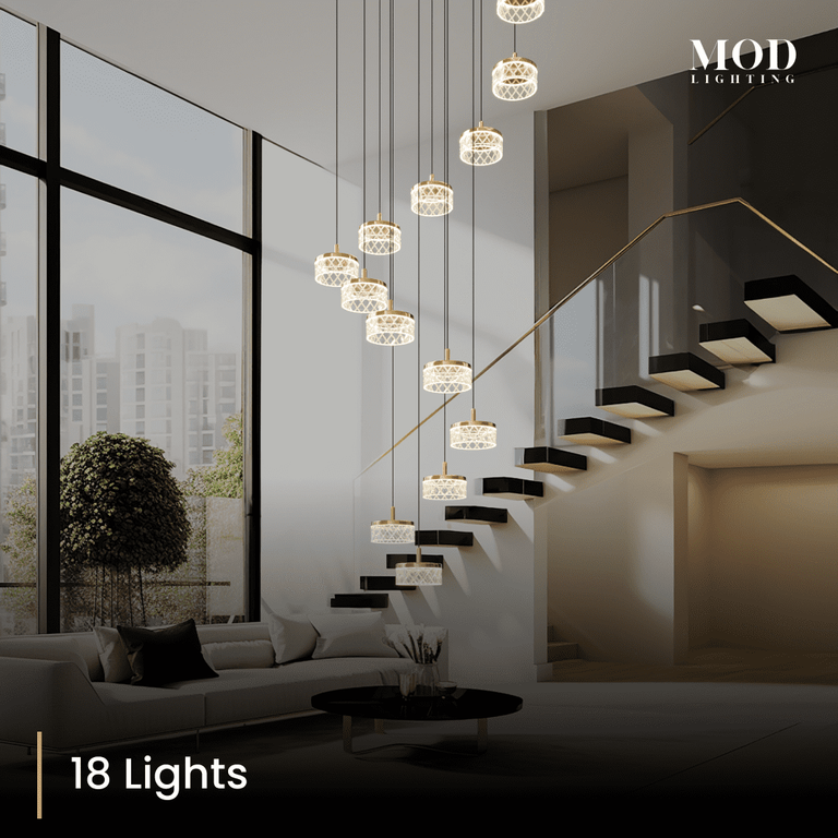 Emma: Modern Stairwell Chandelier | MOD LIGHTING - MOD Lighting