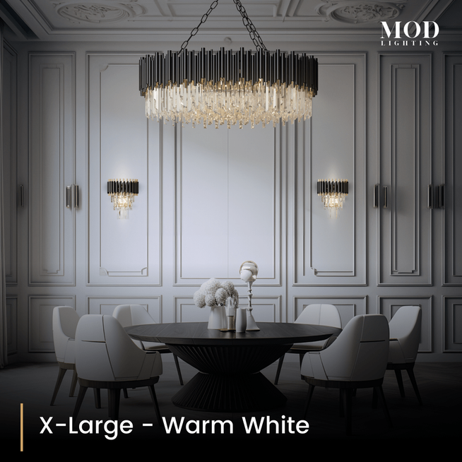 Modern Black Crystal, LED Luxury Chandelier | Obsidian | MOD Lighting ...