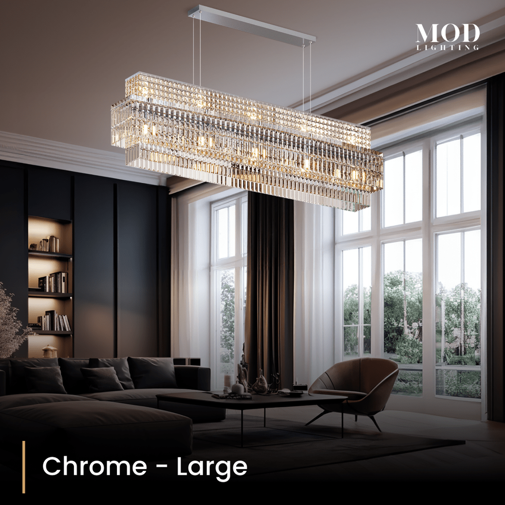 Modern Chrome & Gold, LED Chandelier | Krystal | MOD Lighting - MOD ...