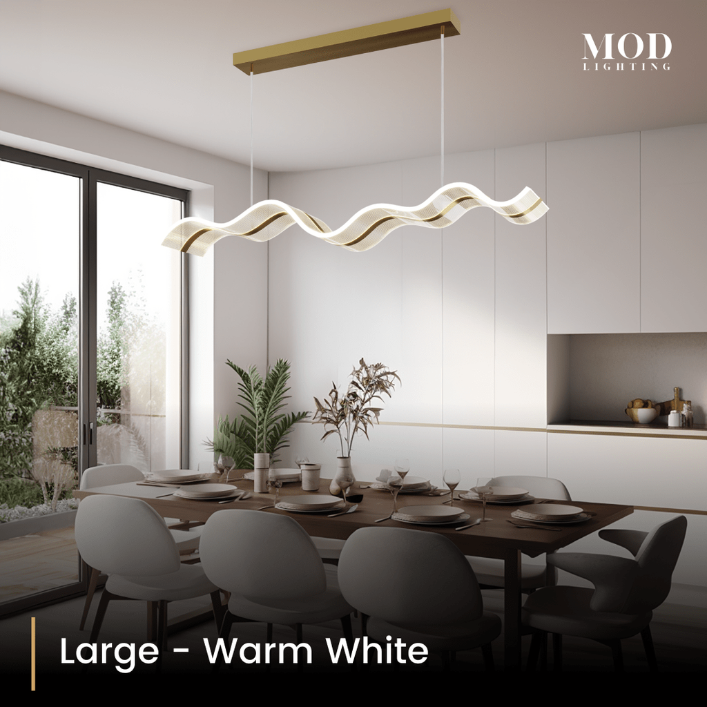 Modern Black Ash & Metallic Gold, LED Luxury Chandelier | Ribbon | MOD ...