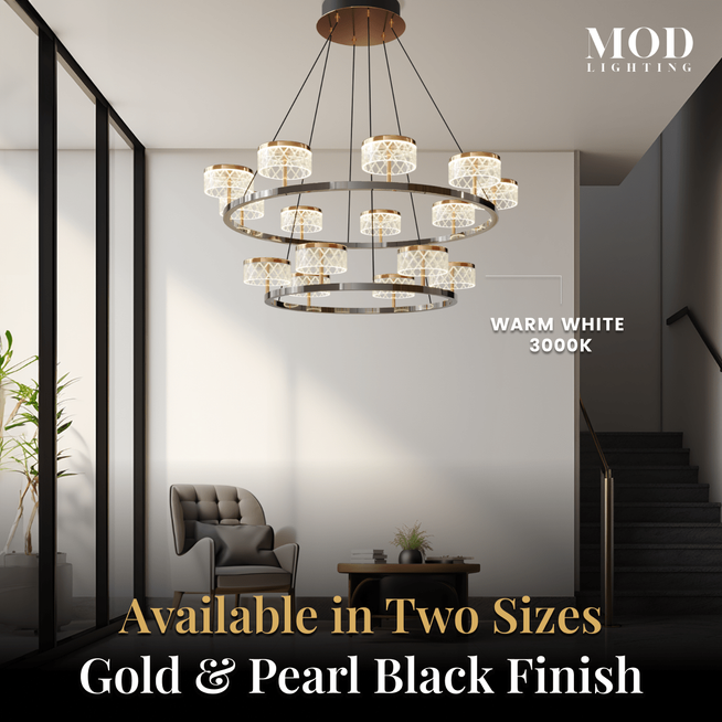 Modern Polished Aluminum, LED Luxury Chandelier | Emma | MOD Lighting ...