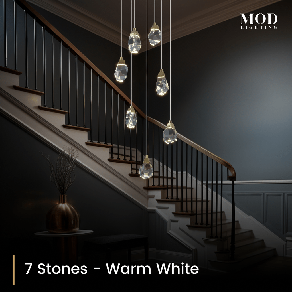 Modern Gold Crystal, LED Luxury Chandelier | Hailstone | MOD Lighting ...