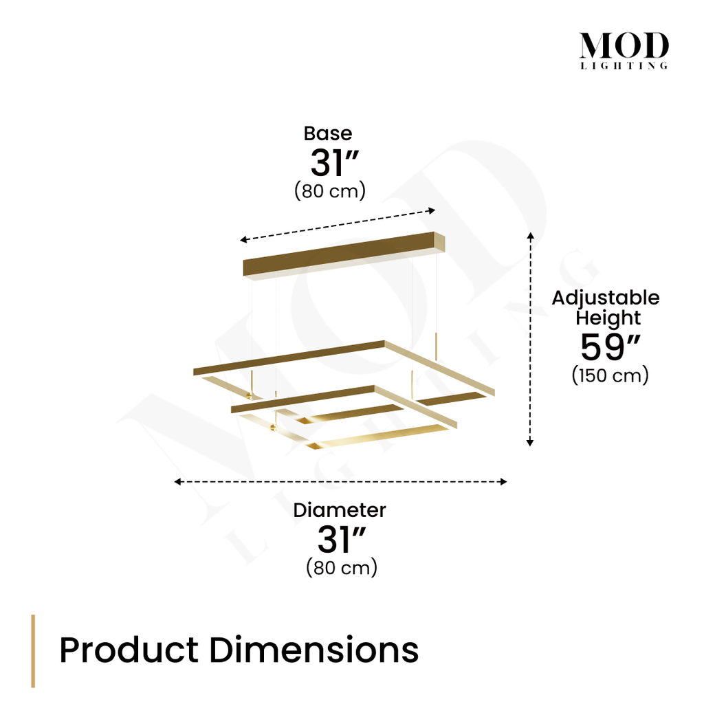 Modern Black Ash & Metallic Gold, LED Chandelier | Arcade | MOD ...