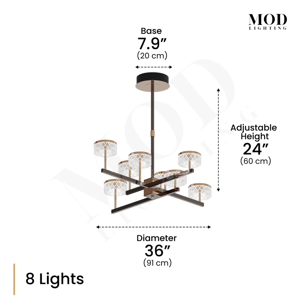Modern Polished Aluminum, LED Luxury Chandelier | Emma | MOD Lighting ...