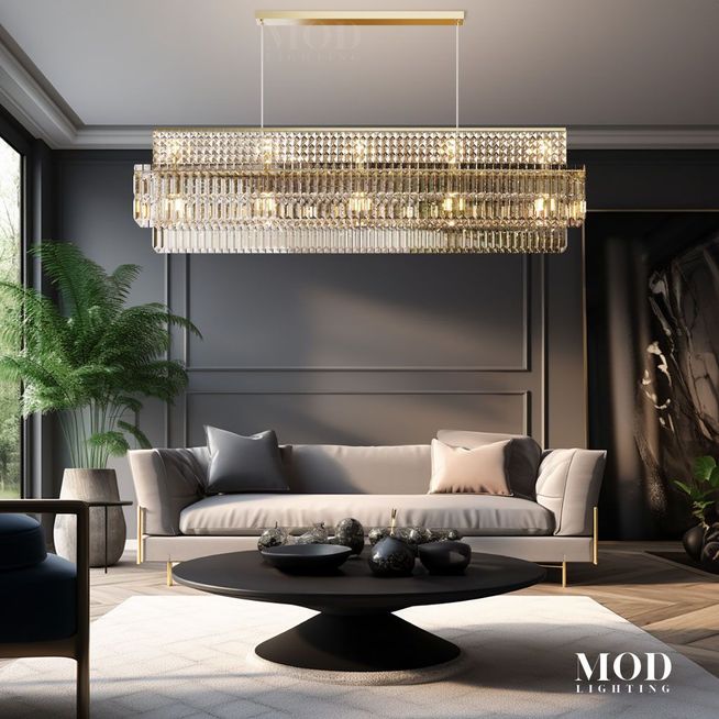 Modern Chrome & Gold, LED Chandelier | Krystal | MOD Lighting - MOD ...