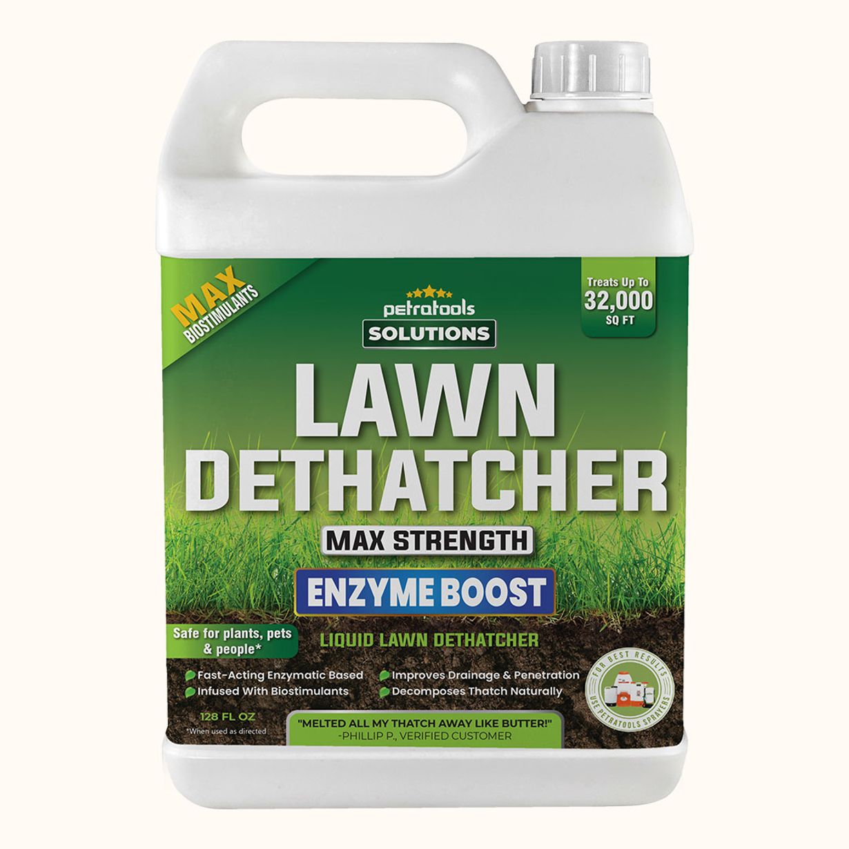 Dethatcher - Liquid Lawn Solution 8oz, 32oz and 1Gal - PetraTools