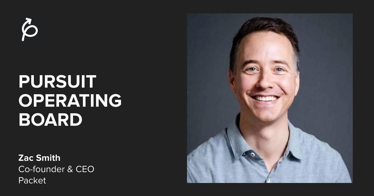 Pursuit Announces Packet Co-Founder And CEO Zac Smith As New Op-Board Chair