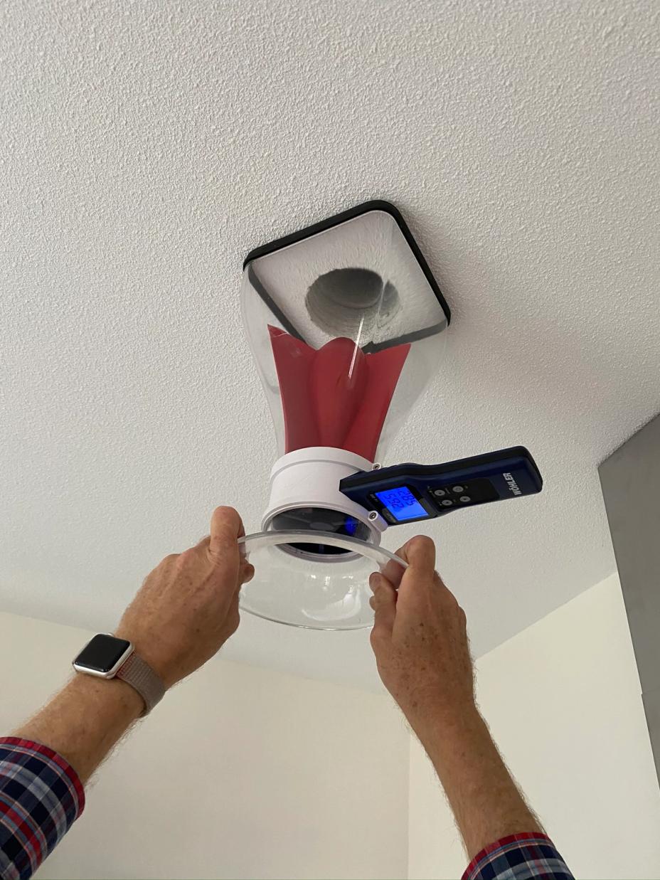 Ventilation flow rate testing made easy