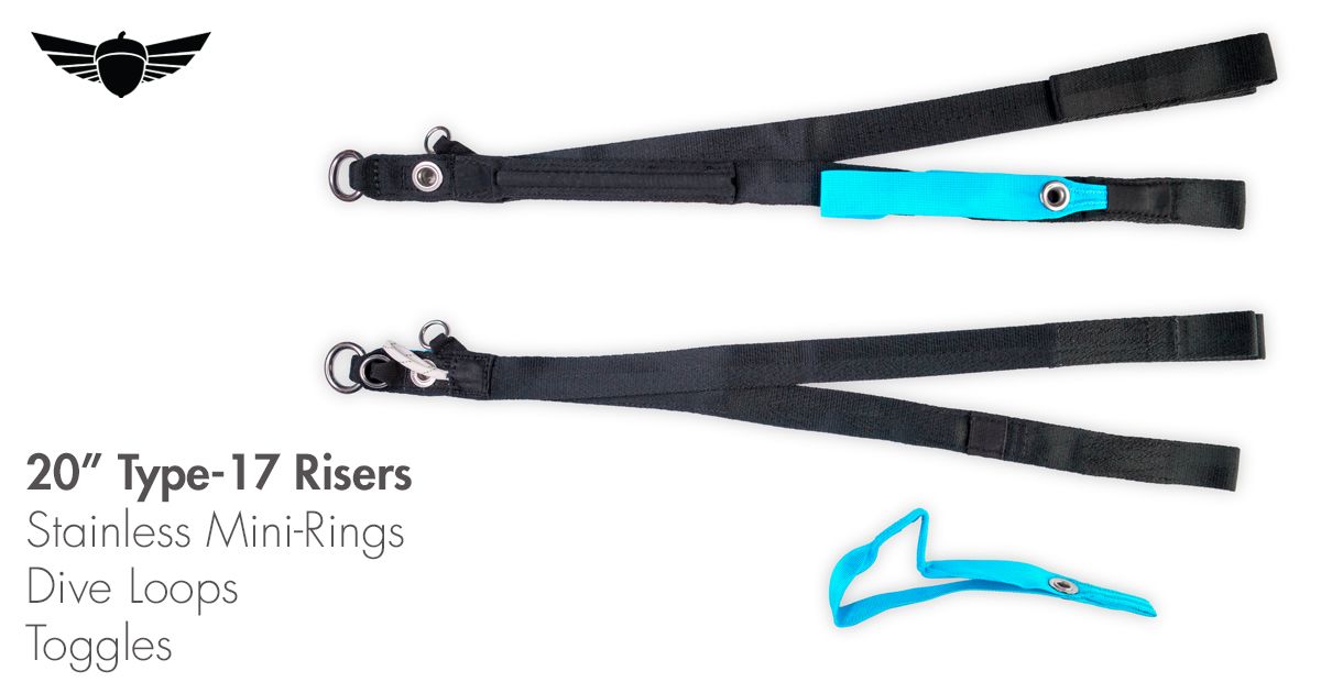 20" Skydive Risers | Squirrel