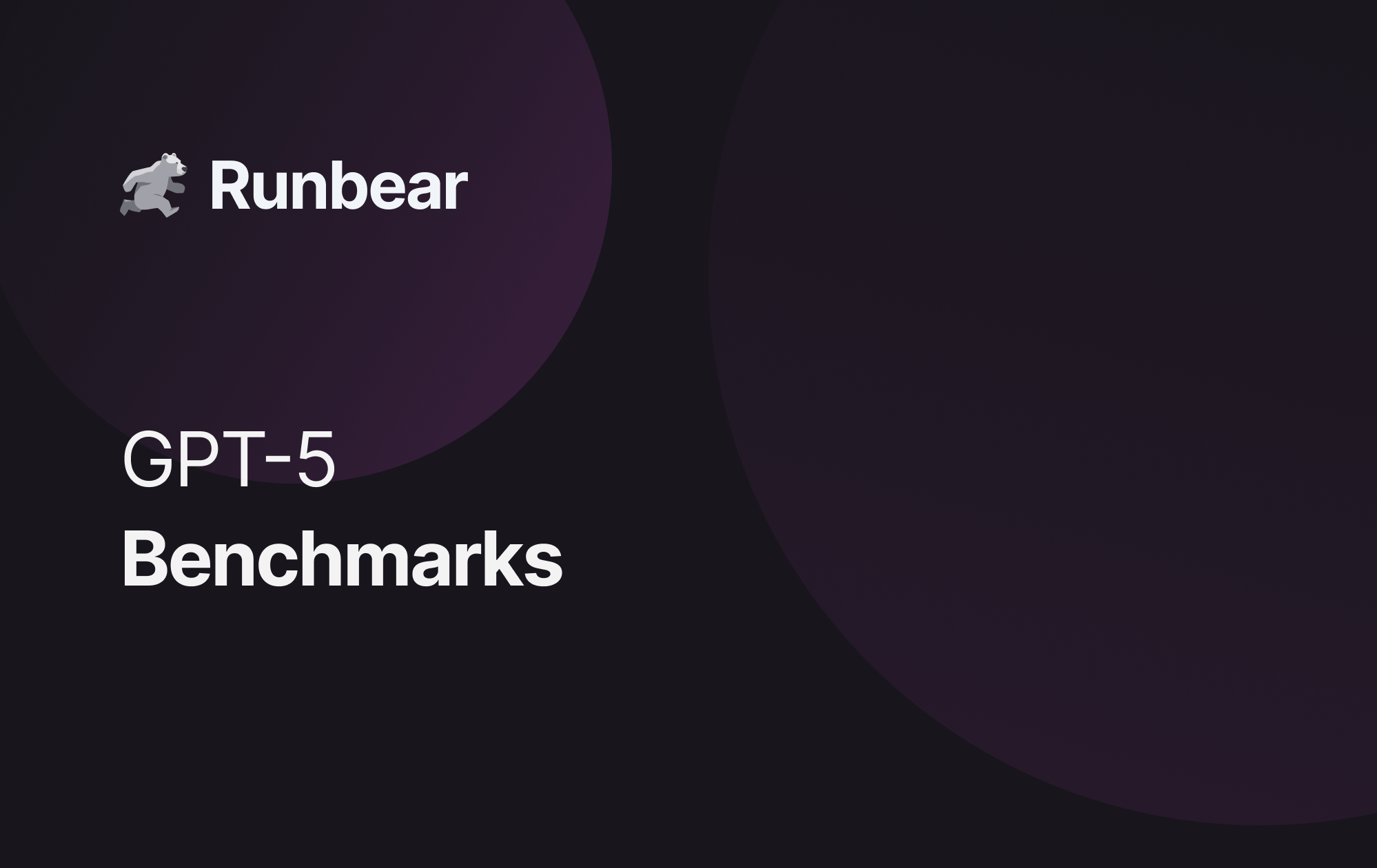 GPT-5 Benchmarks | Runbear