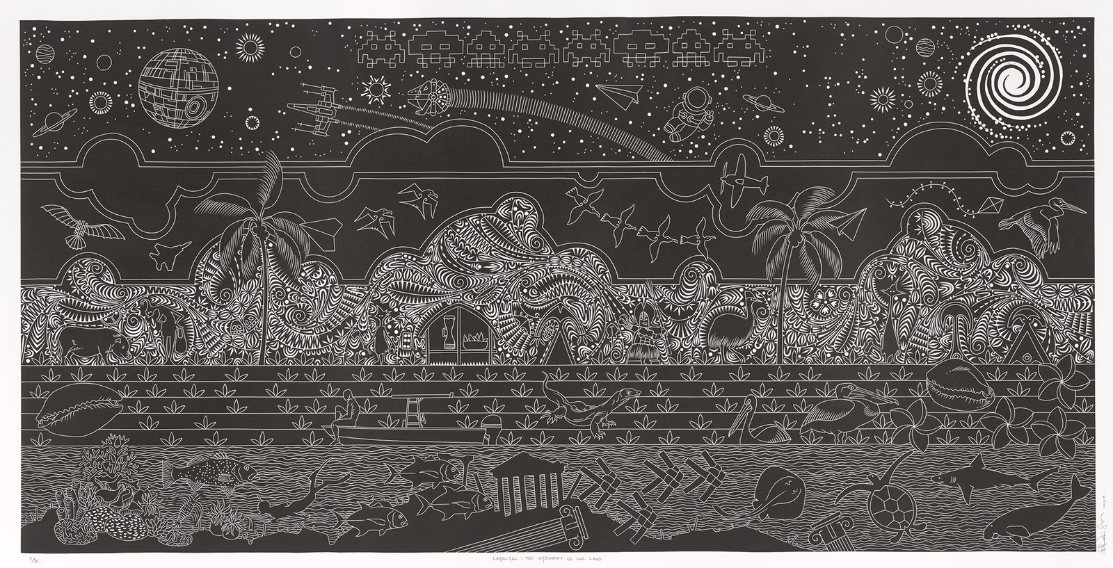 Brian Robinson's large-scale print inspired by the constellations above ...
