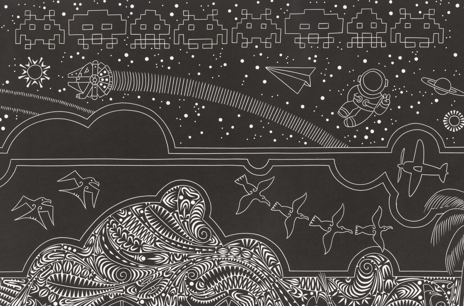 Brian Robinson's large-scale print inspired by the constellations above ...