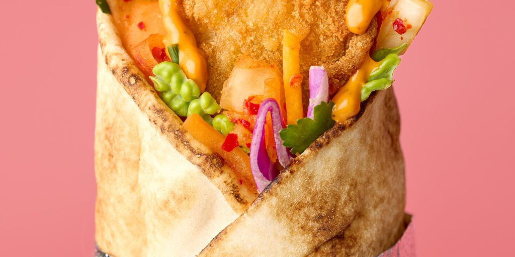 Crunchy Korean Chicken Wrap - LEON